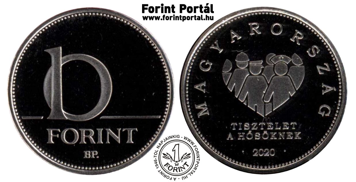 2020 10 forint (Tisztelet a hősöknek) - Forint Portál Numizmatika - A ...