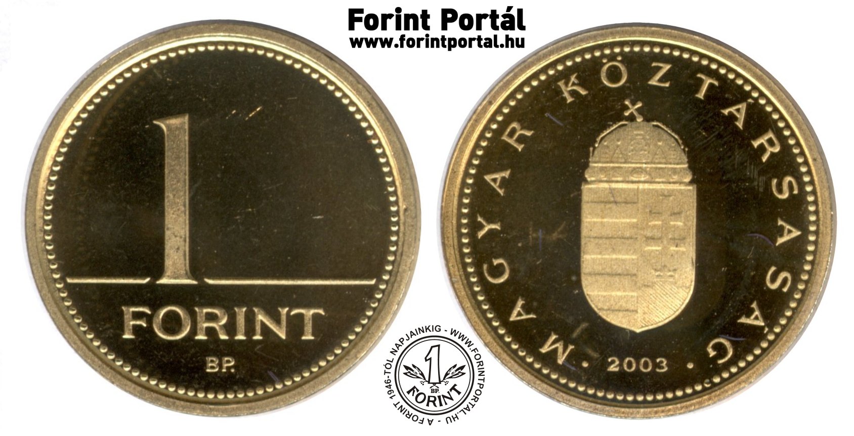 2003 1 forint - Forint Portál Numizmatika - A Forint 1946-tól ...